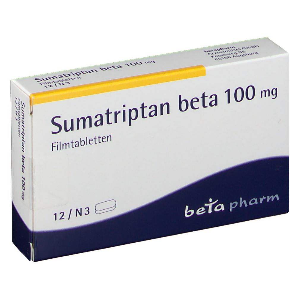 Sumatriptan beta 100 mg 12 St - shop-apotheke.com