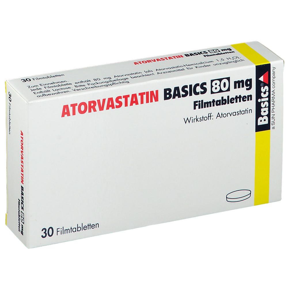 ATORVASTATIN BASICS 80 mg 30 St - shop-apotheke.com
