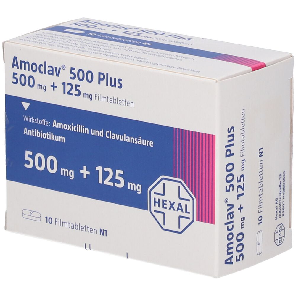 Amoclav® 500 Plus 500 mg + 125 mg 10 St - shop-apotheke.com