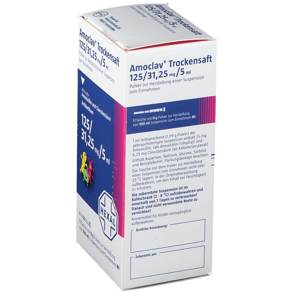 Amoclav® Trockensaft 125/31,25 mg/5 ml 100 ml - shop-apotheke.com