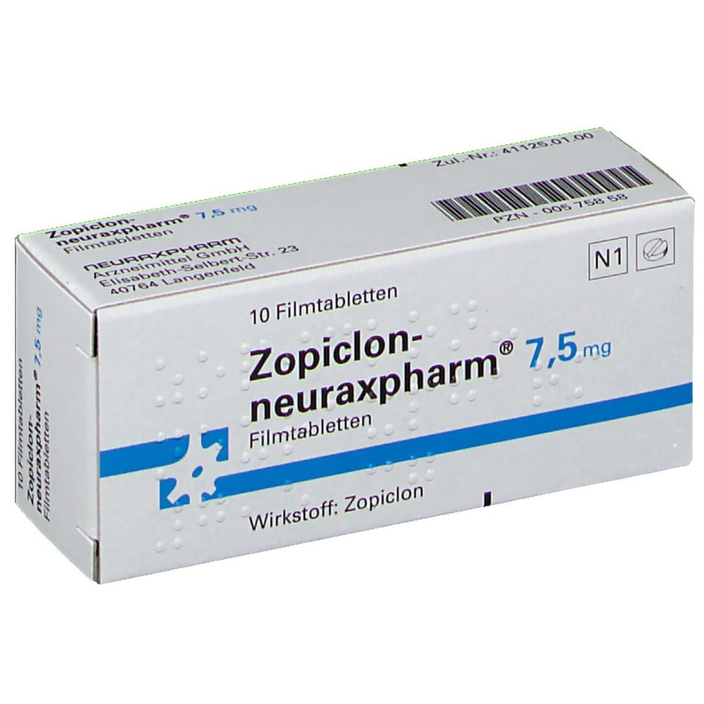 Zopiclon-neuraxpharm® 7,5 mg 10 St - shop-apotheke.com