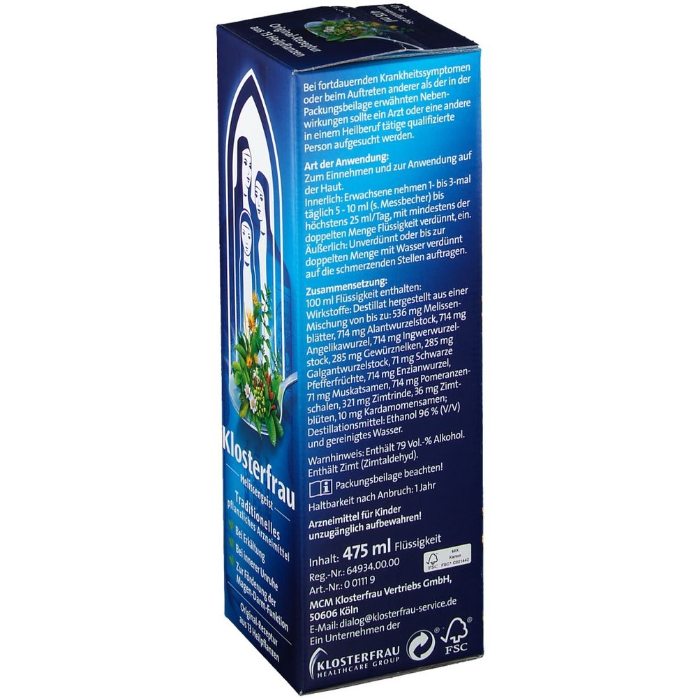 KLOSTERFRAU Melissengeist 475 ml - shop-apotheke.com