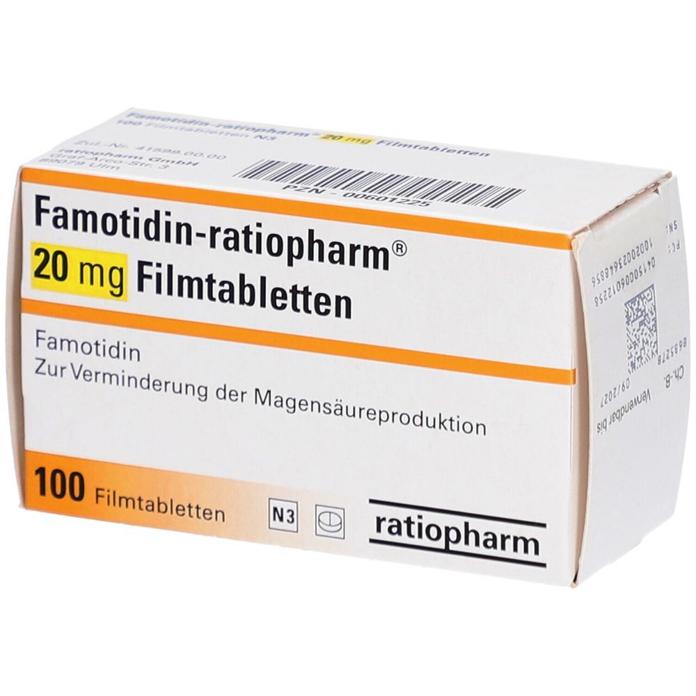 Famotidin-ratiopharm® 20 mg 100 St - shop-apotheke.com