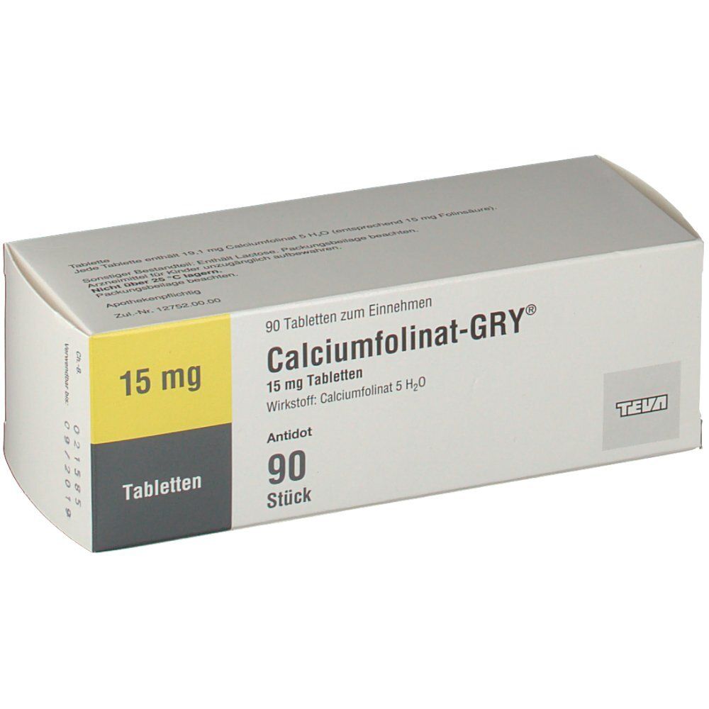 CALCIUMFOLINAT GRY 15 Tabletten 90 St - shop-apotheke.com