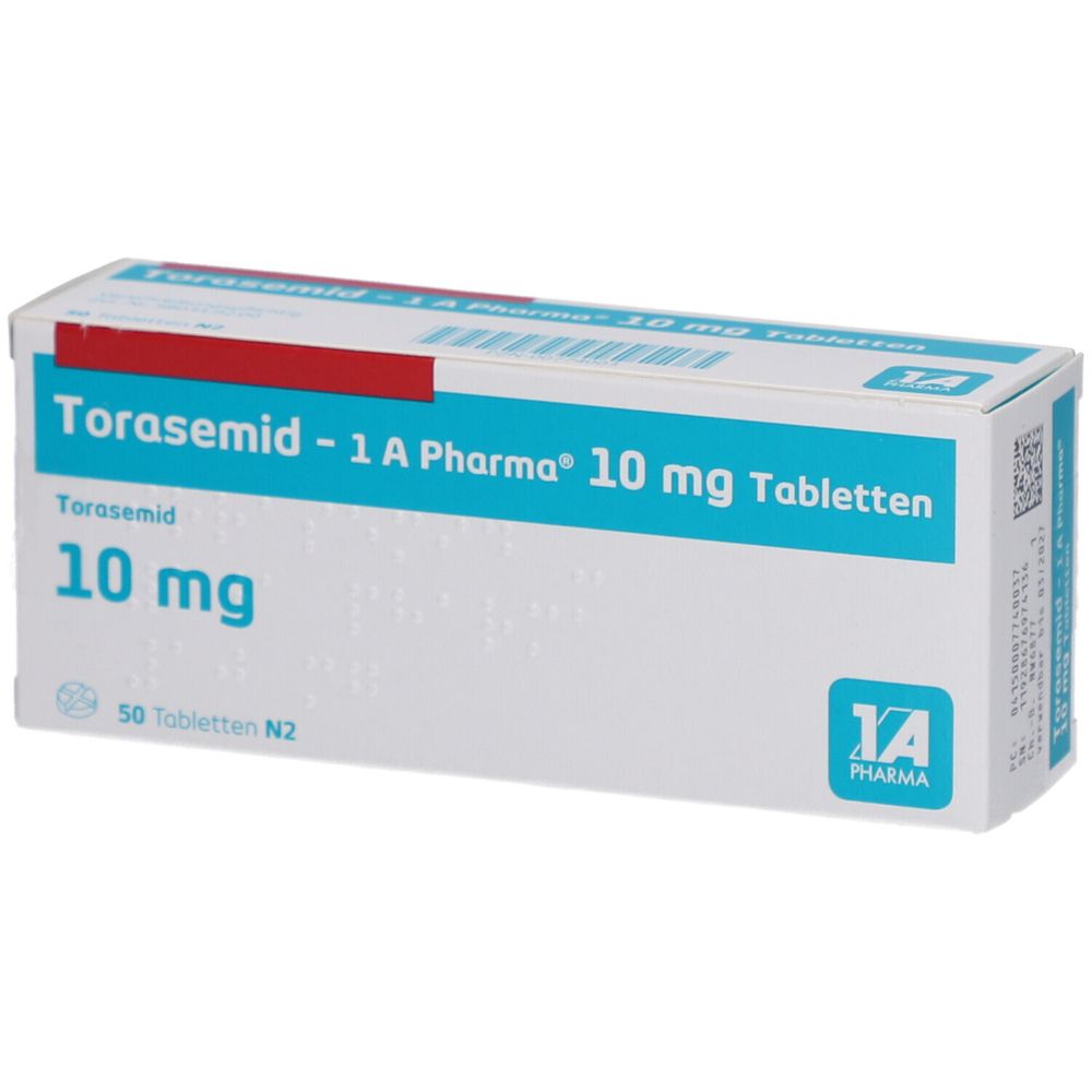 Torasemid - 1 A Pharma® 10 mg 50 St - shop-apotheke.com
