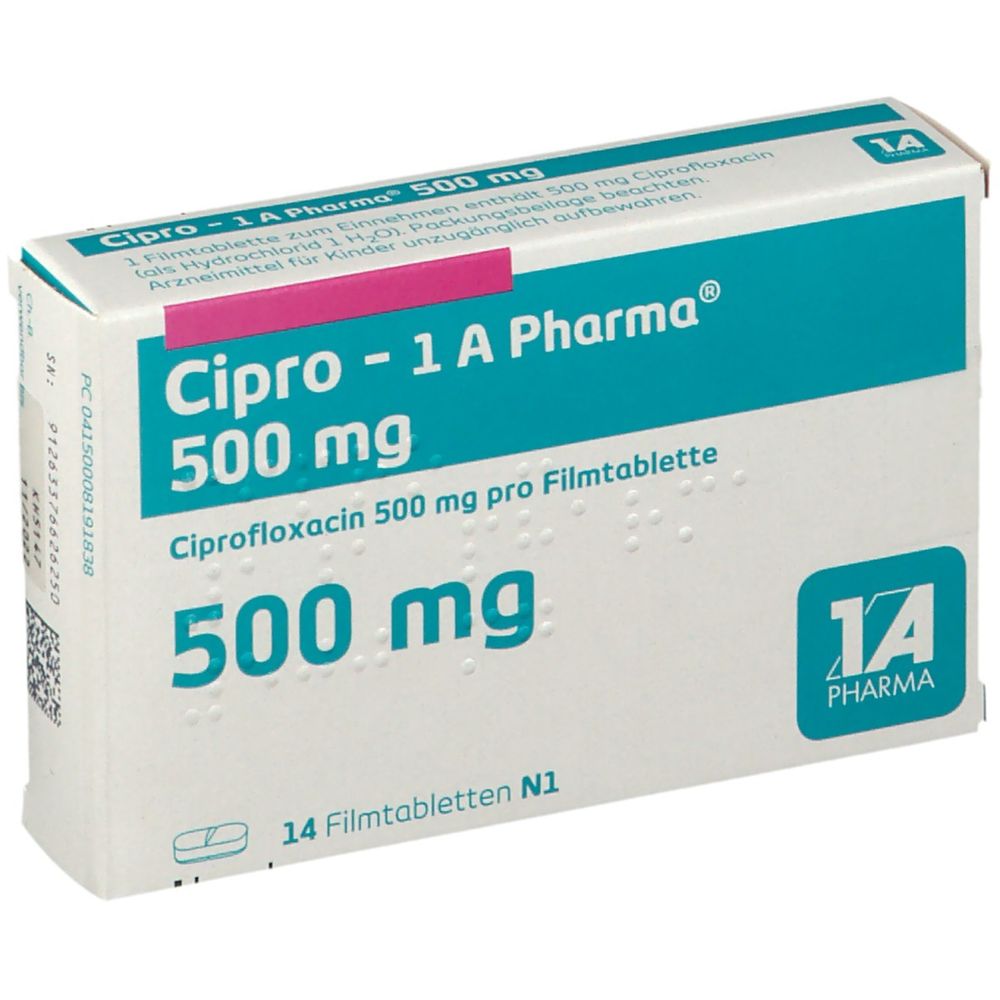 Cipro - 1 A Pharma® 500 mg 14 St - shop-apotheke.com
