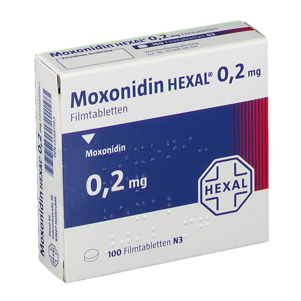 Moxonidin HEXAL® 0,2 mg 100 St - shop-apotheke.com