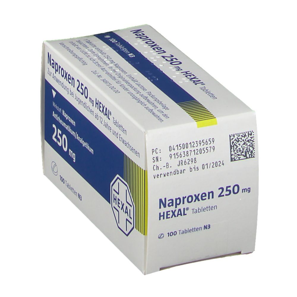 Naproxen 250 mg HEXAL® 100 St - shop-apotheke.com