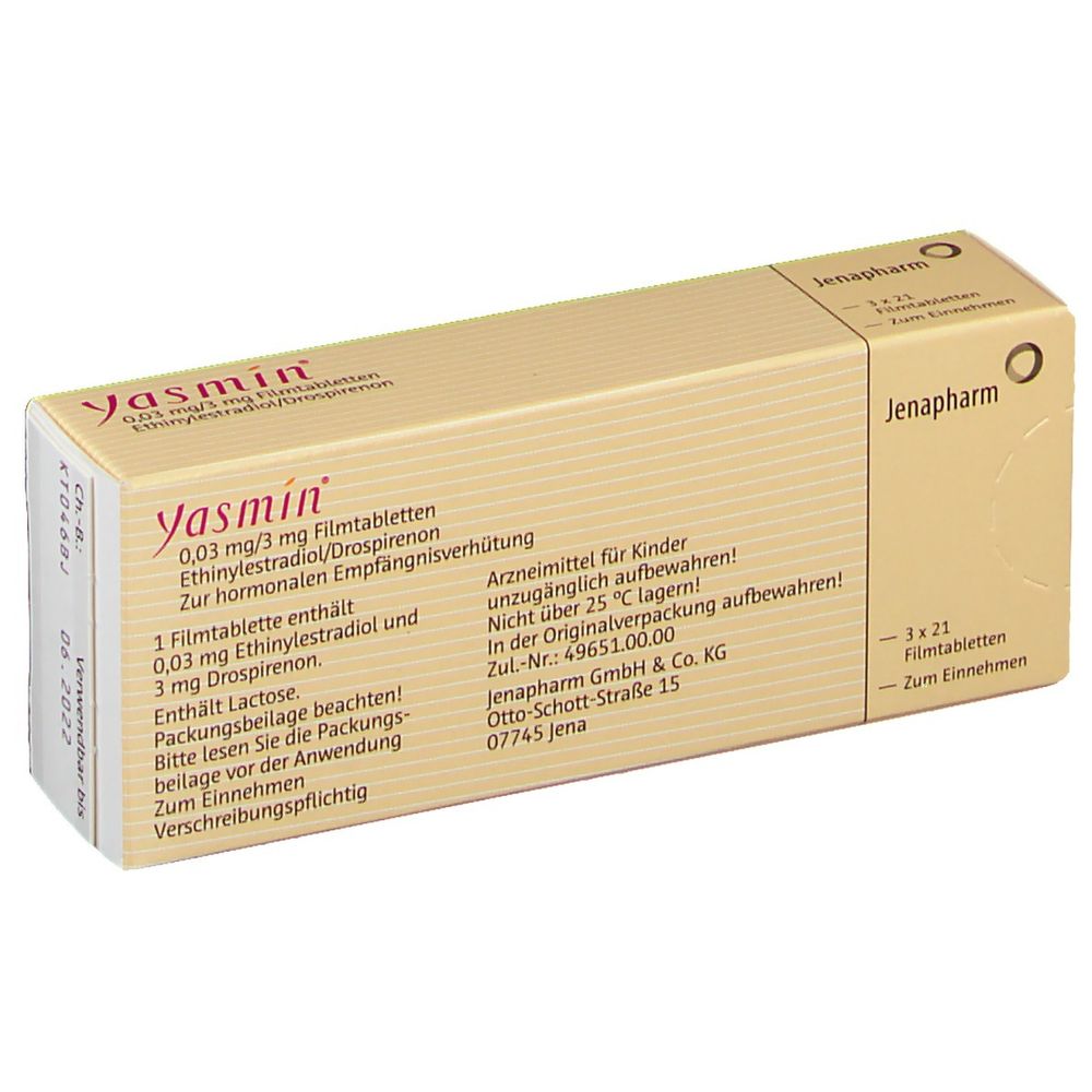 Yasmin® 0,03 mg/3 mg 3x21 St - shop-apotheke.com