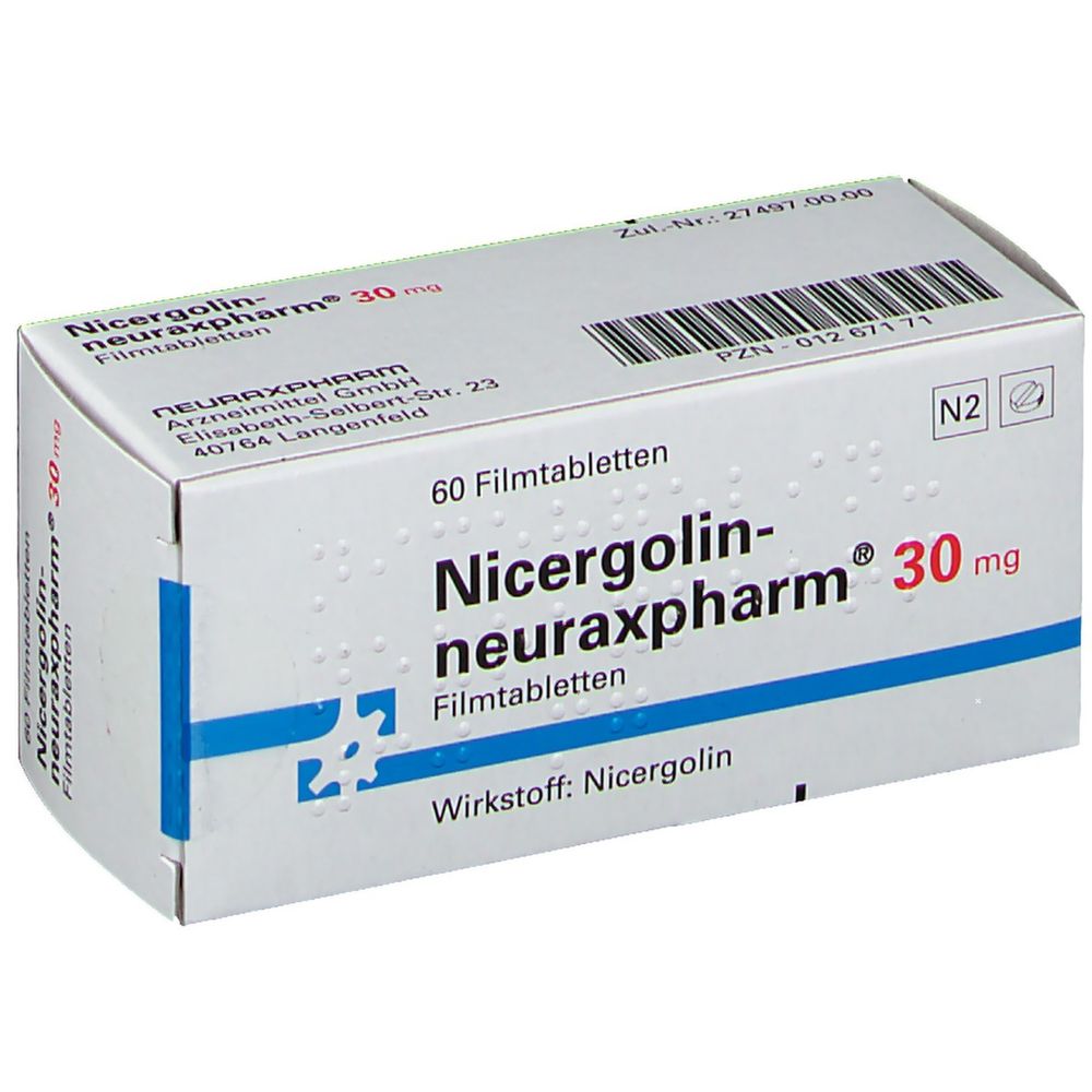 Nicergolin-neuraxpharm® 30 mg 60 St - shop-apotheke.com