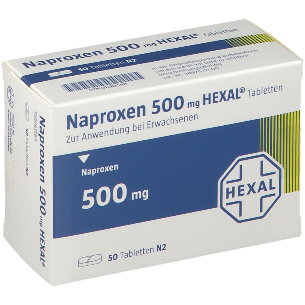 Naproxen 500 mg HEXAL® 50 St - shop-apotheke.com