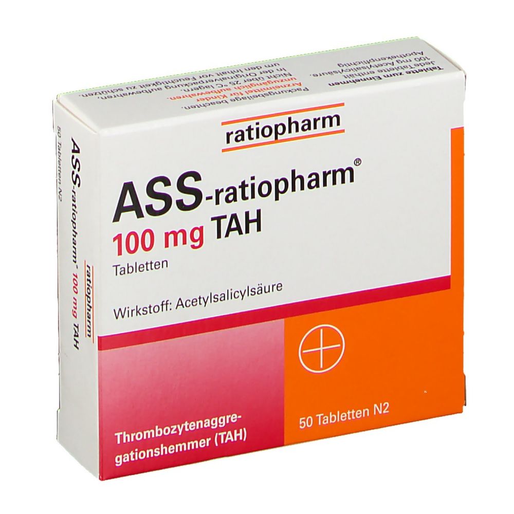 ASS-ratiopharm® 100 mg TAH Tabletten 50 St - shop-apotheke.com