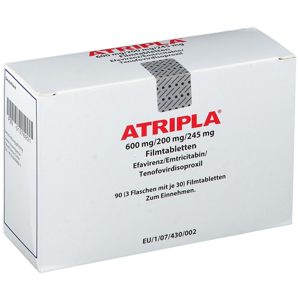 ATRIPLA® 600 mg/200 mg/245 mg 3x30 St - shop-apotheke.com