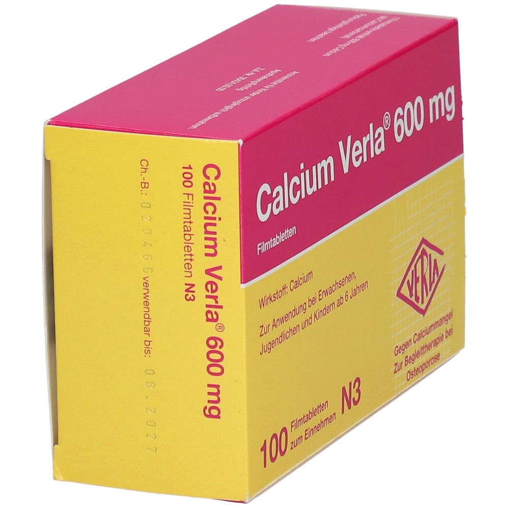 Calcium Verla® 600 mg Filmtabletten 100 St - shop-apotheke.com