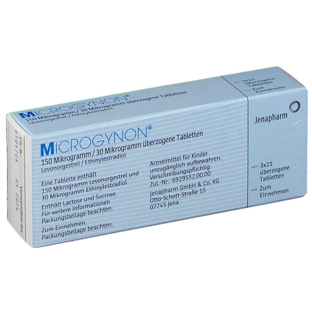 MICROGYNON® 150 µg/30 µg 3x21 St - shop-apotheke.com