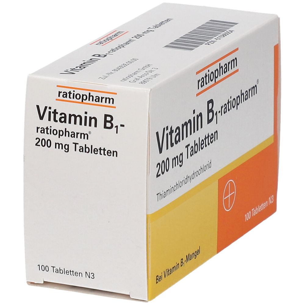 Vitamin B1-ratiopharm® 200 mg 100 St - shop-apotheke.com
