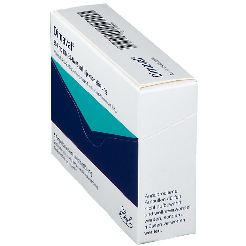 Dimaval® 250 mg DMPS-Na/5 ml 5x5 ml - shop-apotheke.com