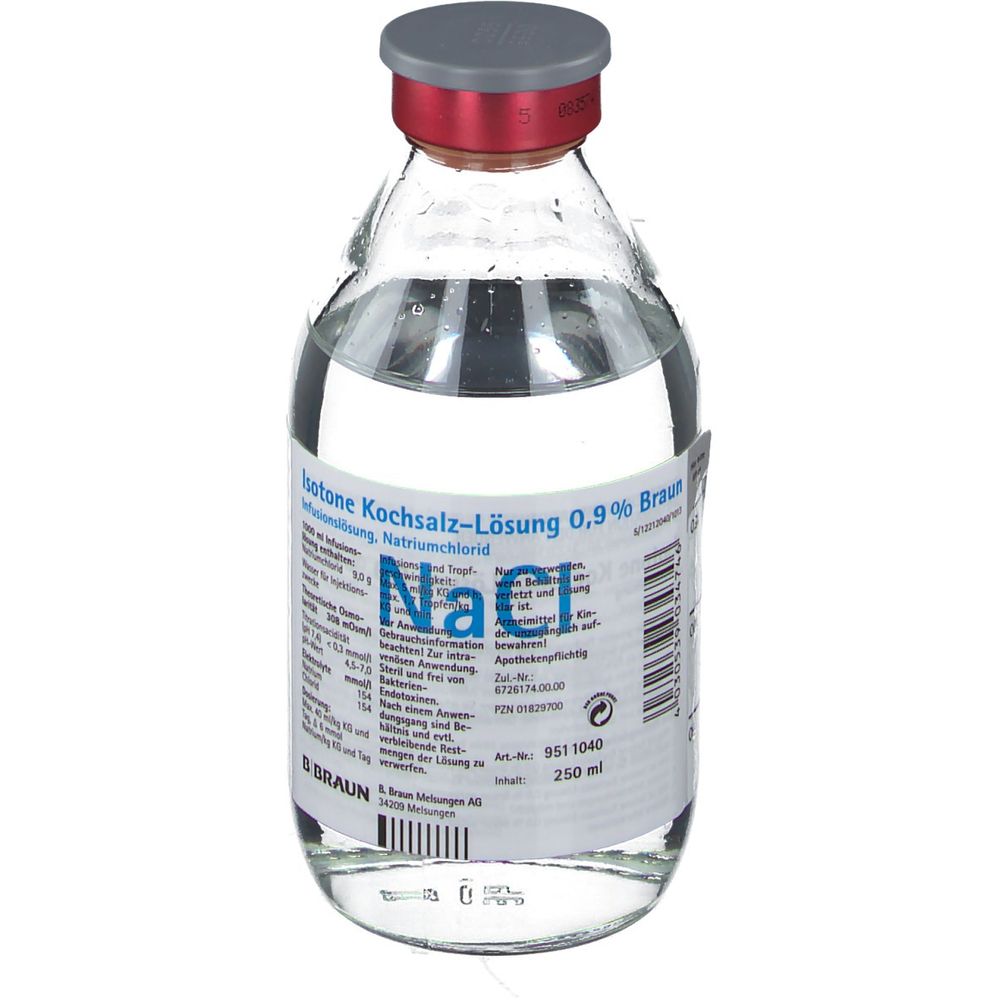 Isotone Kochsalz-Lösung 0,9 % Braun Glasflasche 250 ml - shop-apotheke.com