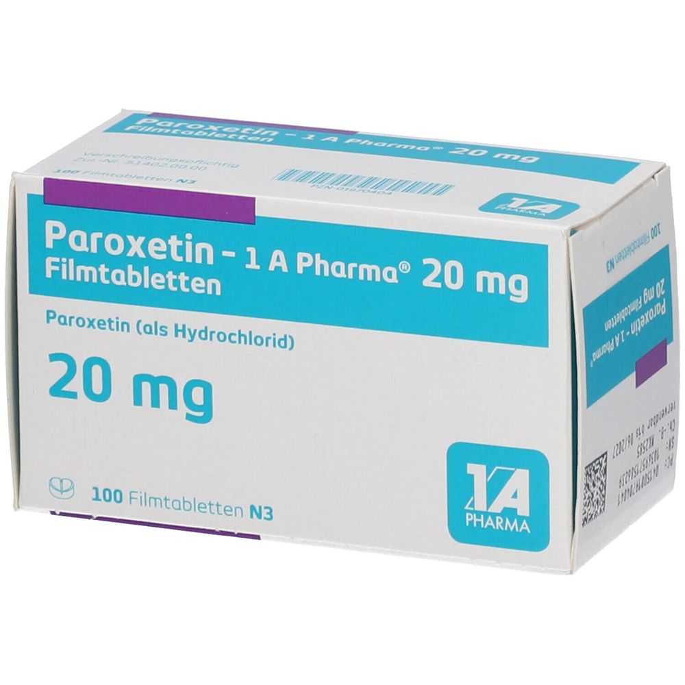 Paroxetin - 1 A Pharma® 20 mg 100 St - shop-apotheke.com