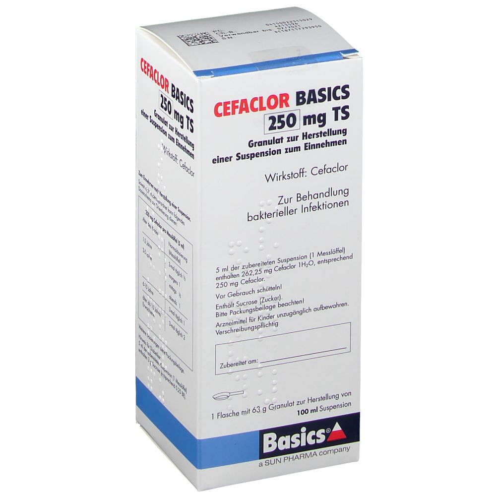 CEFACLOR BASICS 250 mg TS 100 ml - shop-apotheke.com