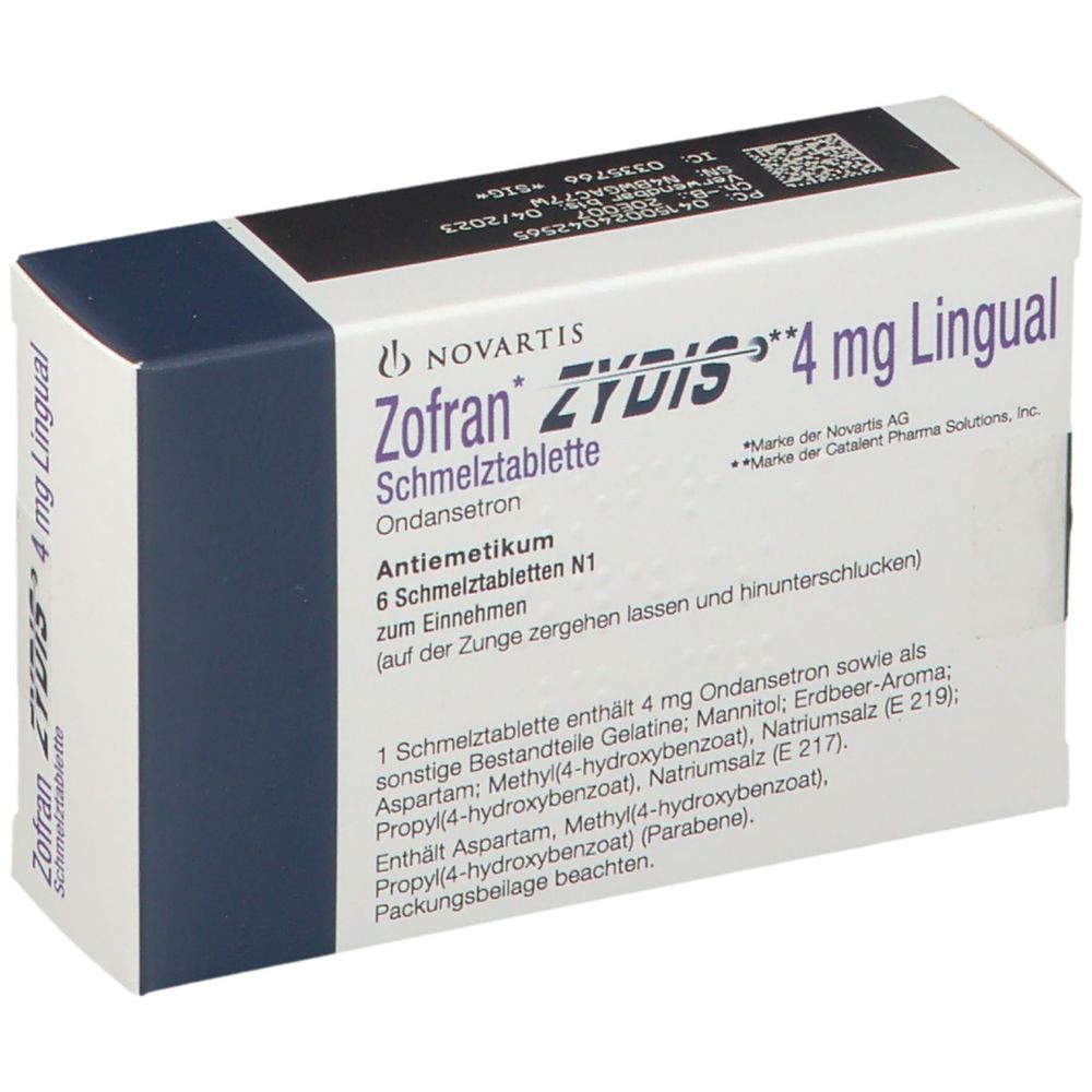 Zofran 4 mg Zydis Lingual 6 St - shop-apotheke.com