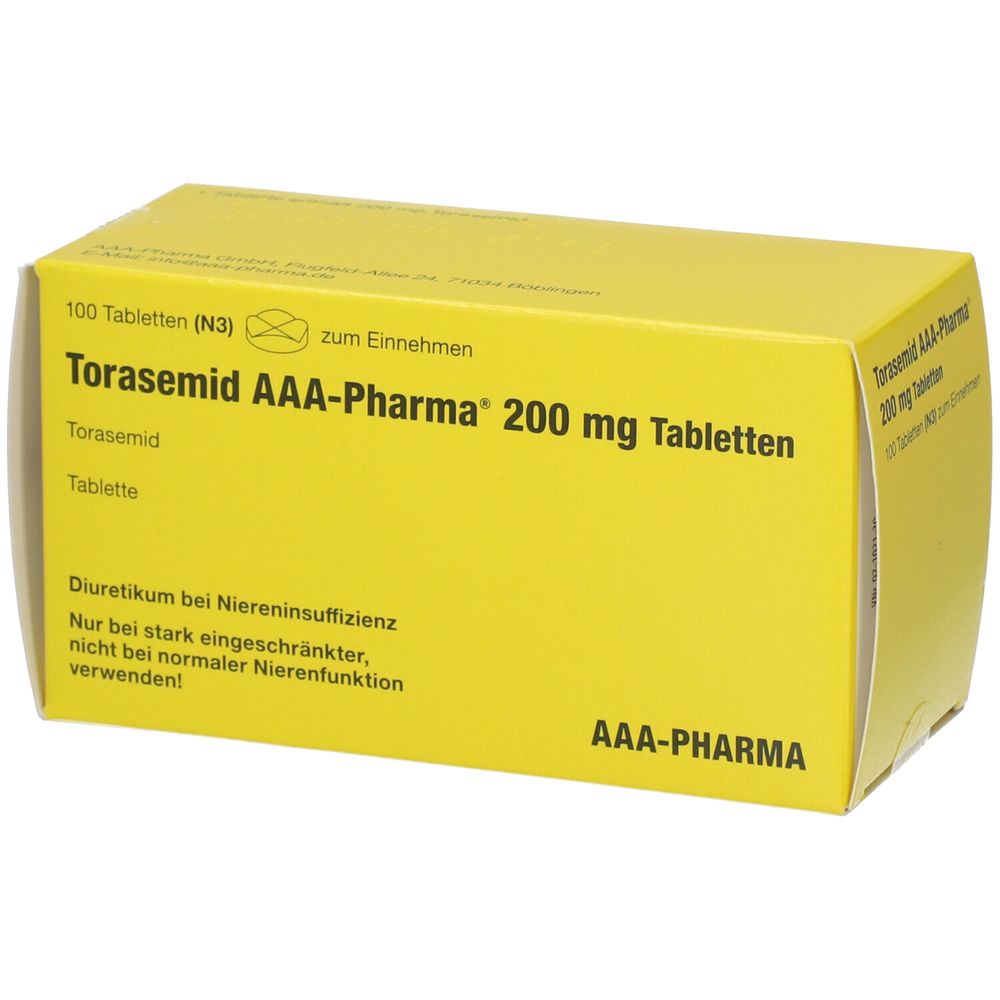 Torasemid AAA-Pharma® 200 mg 100 St - shop-apotheke.com