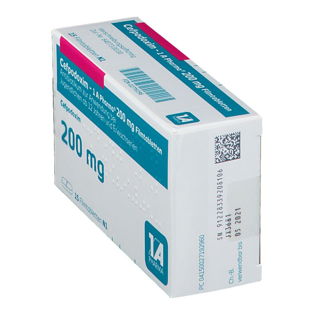 Cefpodoxim - 1 A Pharma® 200 mg 15 St - shop-apotheke.com