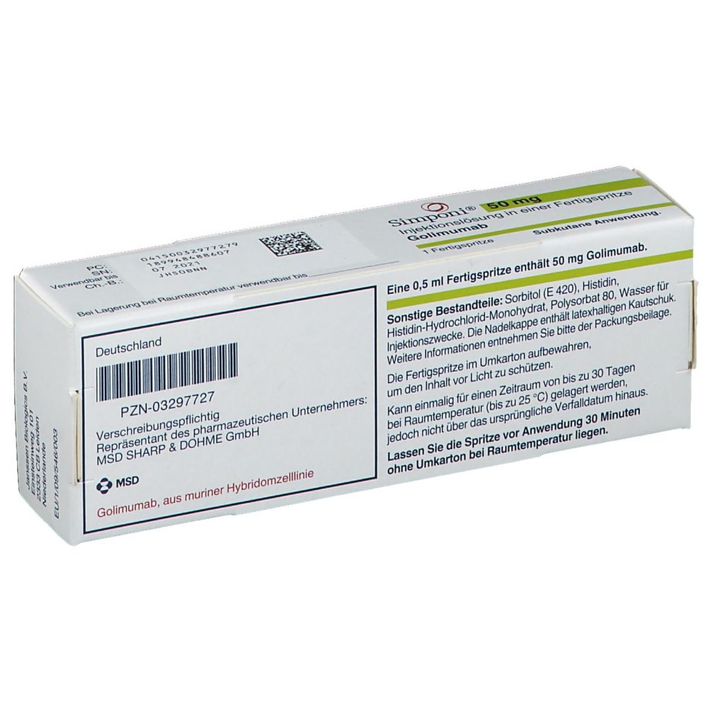 Simponi® 50 mg Injektionslösung 1 St - shop-apotheke.com