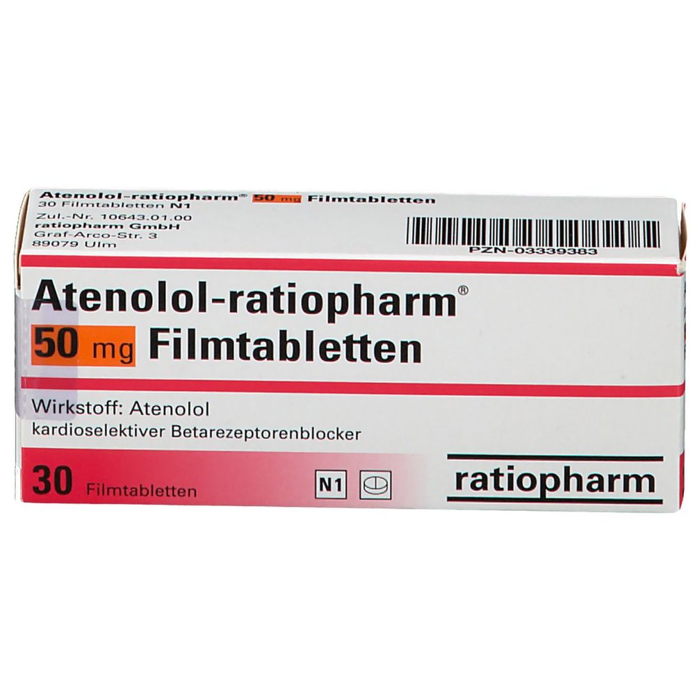 Atenolol-ratiopharm® 50 mg 30 St - shop-apotheke.com