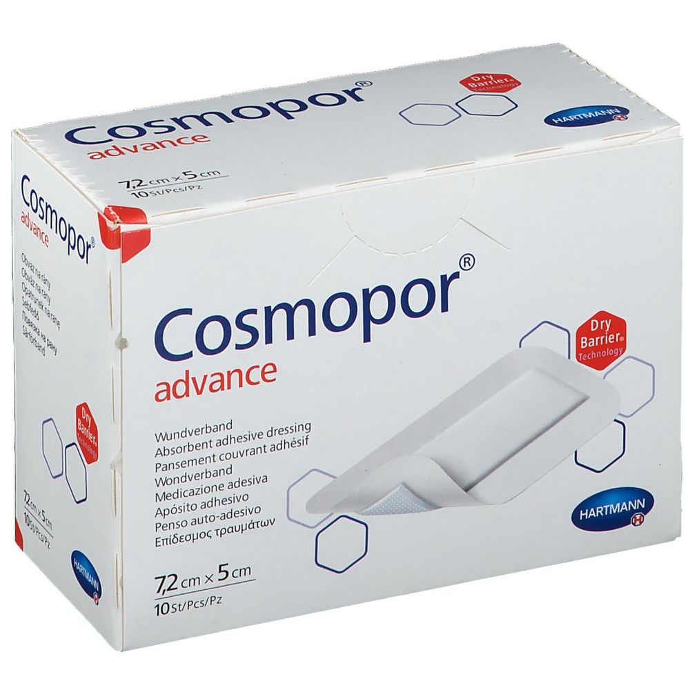 Cosmopor® Advance 5 x 7,2 cm 10 St - shop-apotheke.com