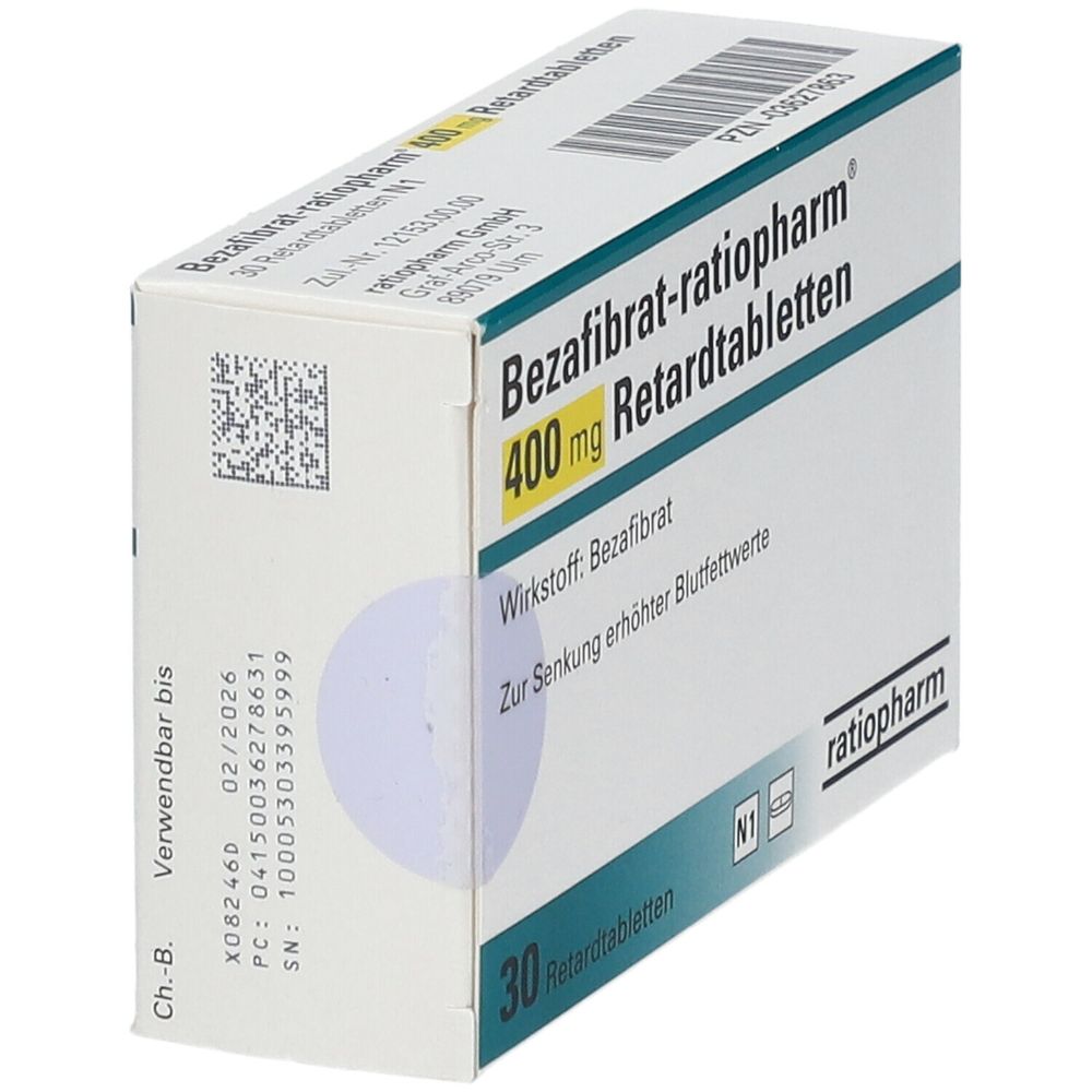 Bezafibrat-ratiopharm® 400 mg 30 St - shop-apotheke.com