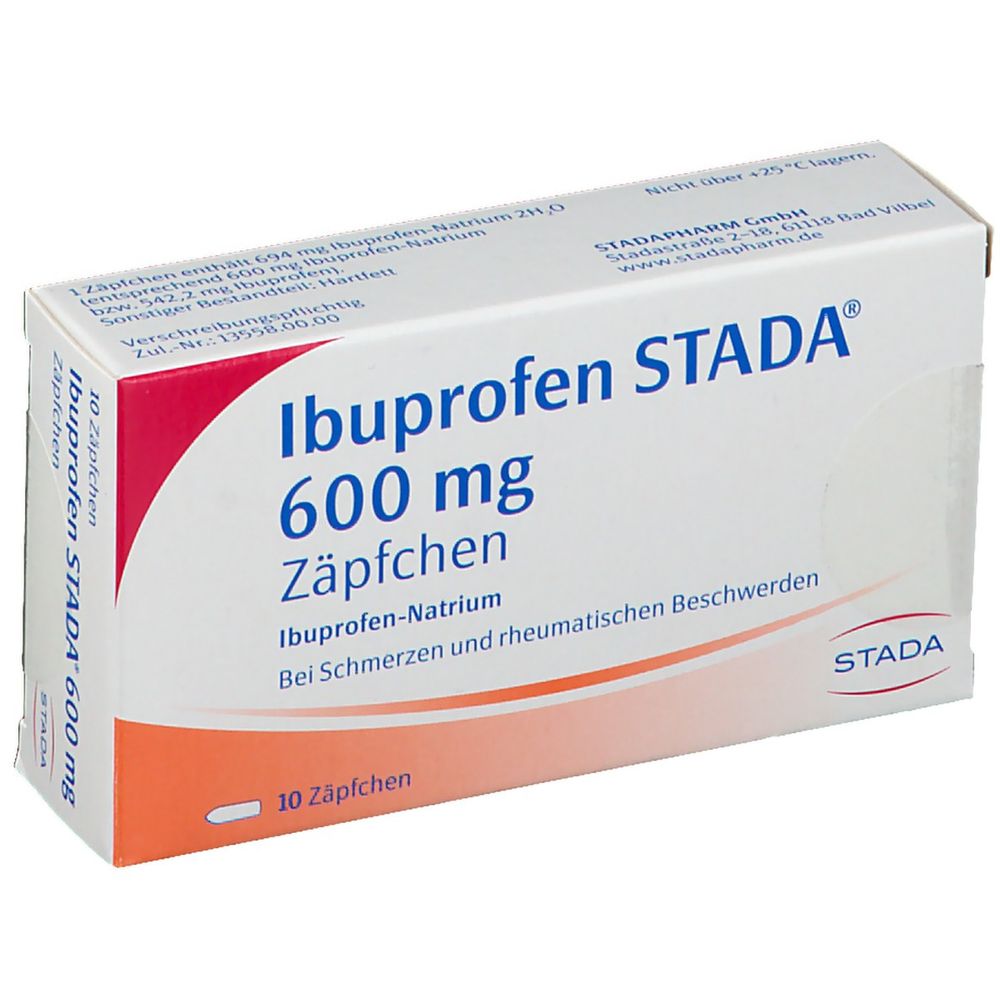 Ibuprofen STADA® 600 Zäpfchen 10 St - shop-apotheke.com