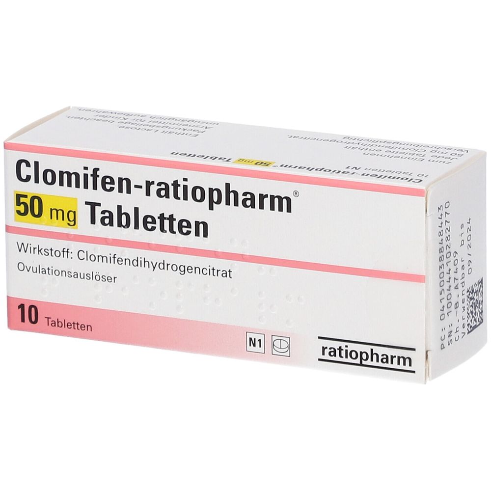 Clomifen-ratiopharm® 50 mg 10 St - shop-apotheke.com