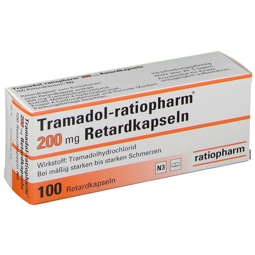 Tramadol-ratiopharm® 200 mg 100 St - shop-apotheke.com