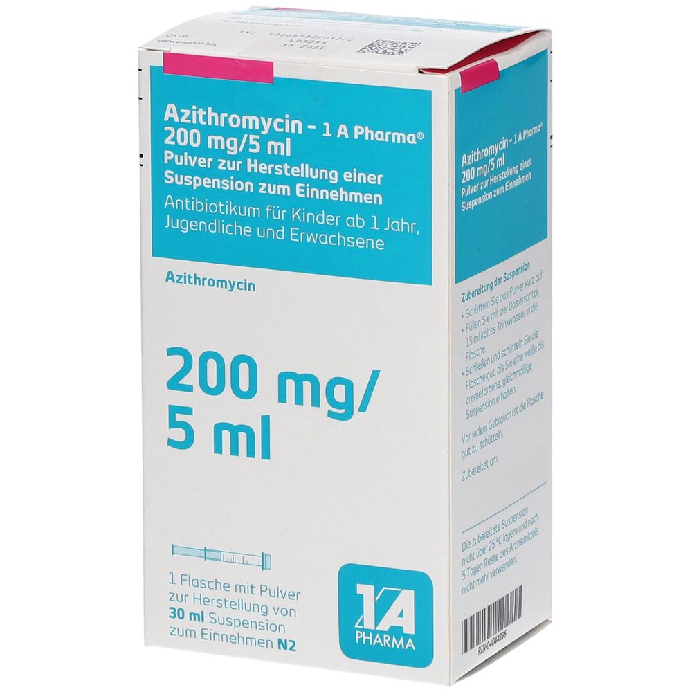 Azithromycin - 1 A Pharma® 200 mg/5 ml 30 ml - shop-apotheke.com