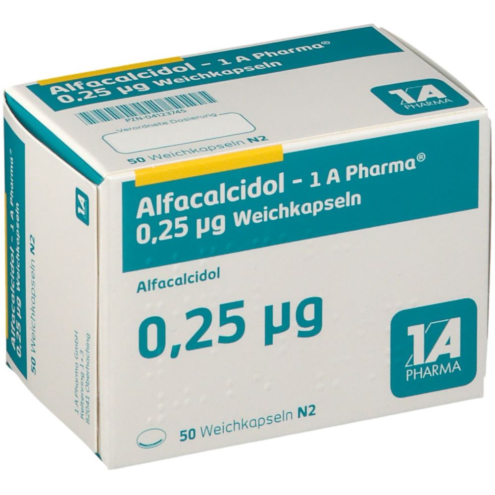 Alfacalcidol - 1 A Pharma® 0,25 µg 50 St - shop-apotheke.com