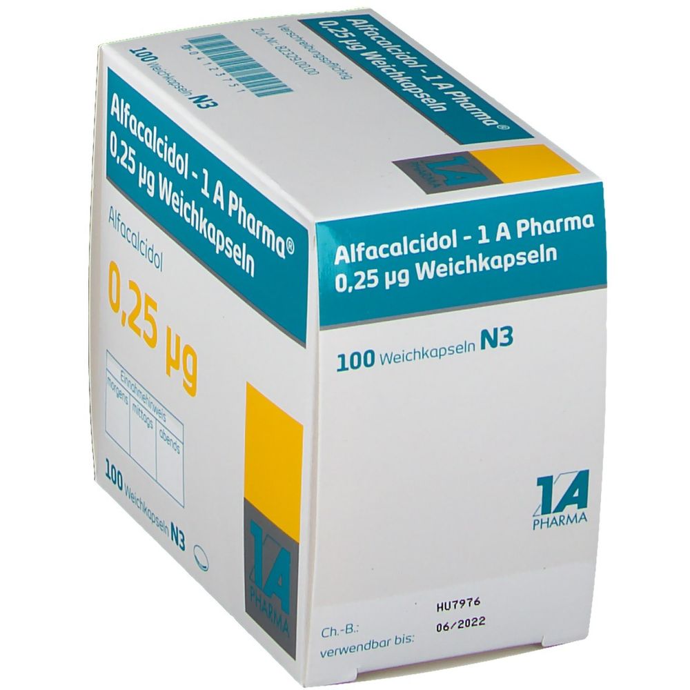 Alfacalcidol - 1 A Pharma® 0,25 µg 100 St - shop-apotheke.com