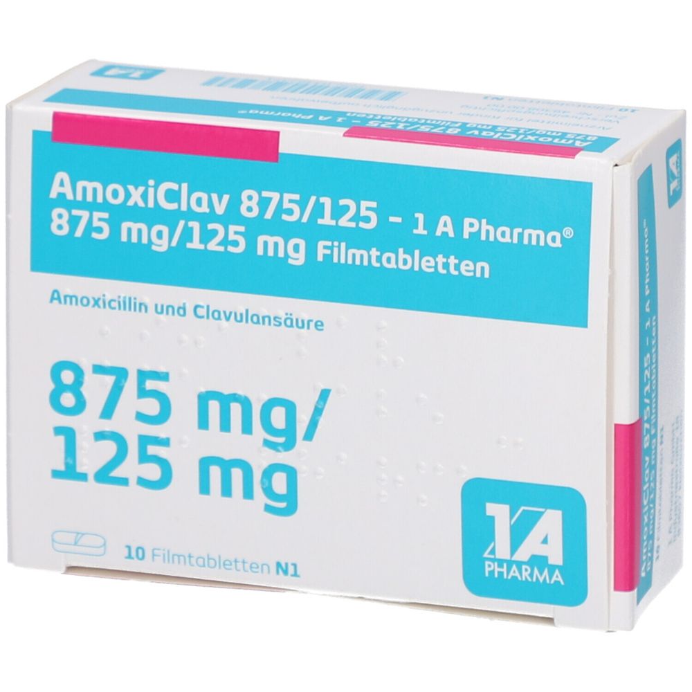 AmoxiClav 875/125 - 1 A Pharma® 10 St - shop-apotheke.com