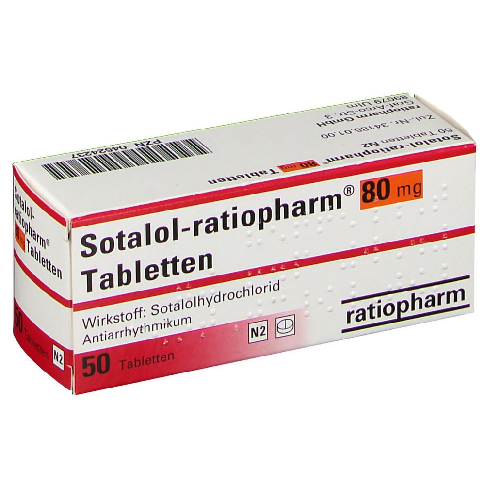 Sotalol-ratiopharm® 80 mg 50 St - shop-apotheke.com