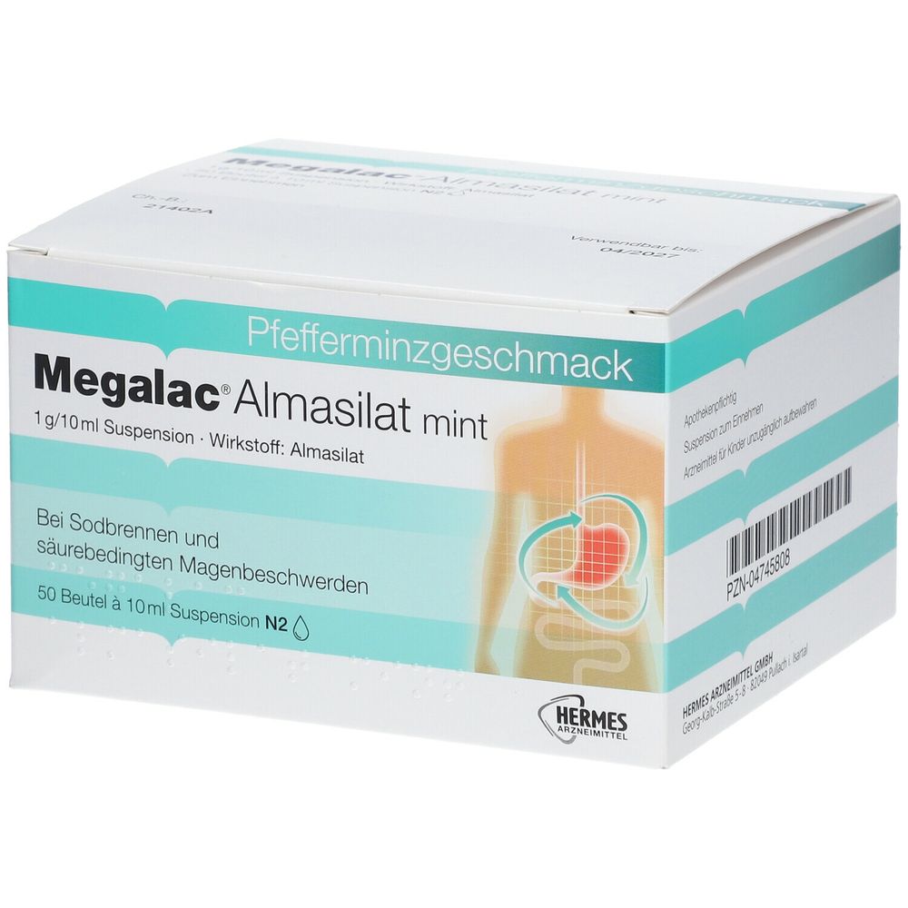 Megalac® Almasilat mint 50x10 ml - shop-apotheke.com