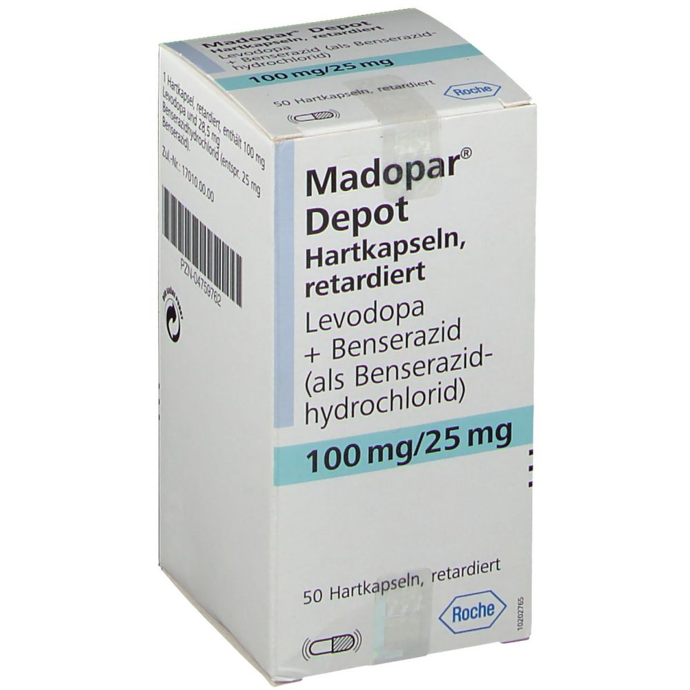 Madopar® Depot 100 mg/25 mg 50 St - shop-apotheke.com