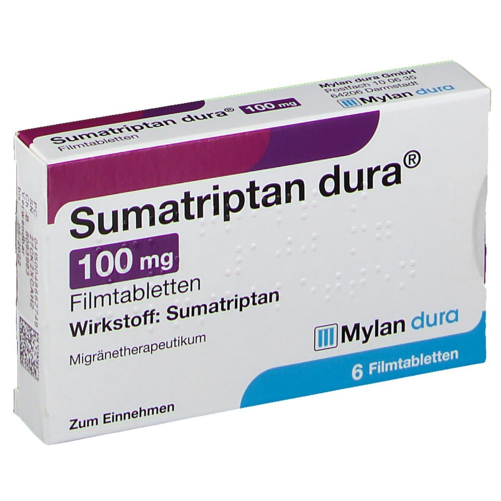 Sumatriptan dura® 100 mg 6 St - shop-apotheke.com
