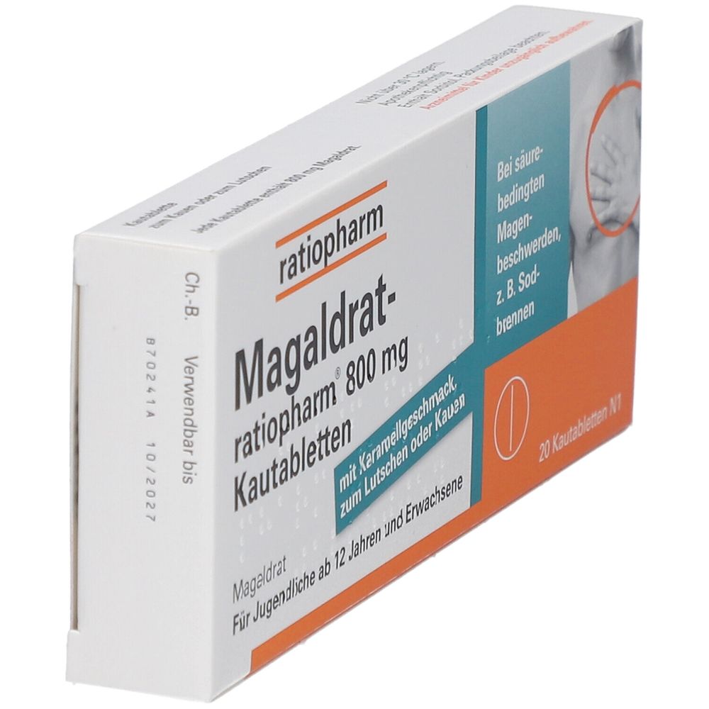 Magaldrat-ratiopharm® 800 mg Kautabletten 20 St - shop-apotheke.com