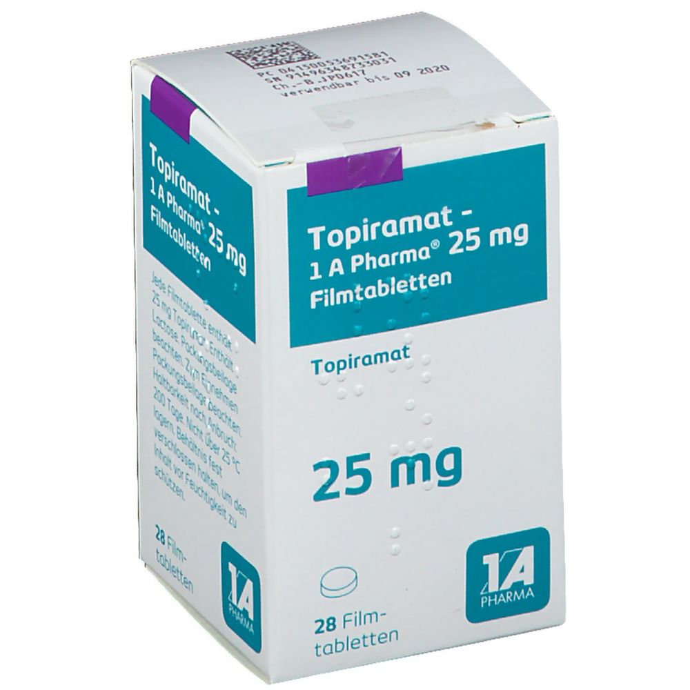 Topiramat - 1 A Pharma® 25 mg 28 St - shop-apotheke.com