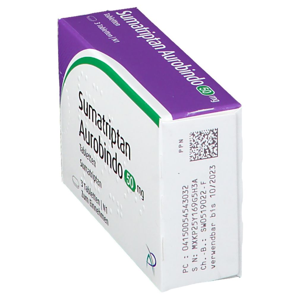 Sumatriptan Aurobindo 50 mg 3 St - shop-apotheke.com