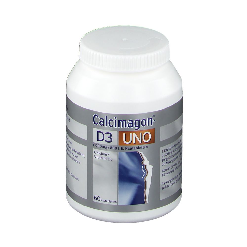 Calcimagon® D3 UNO 1000 mg/ 800 I.E. Kautabletten 60 St - shop-apotheke.com