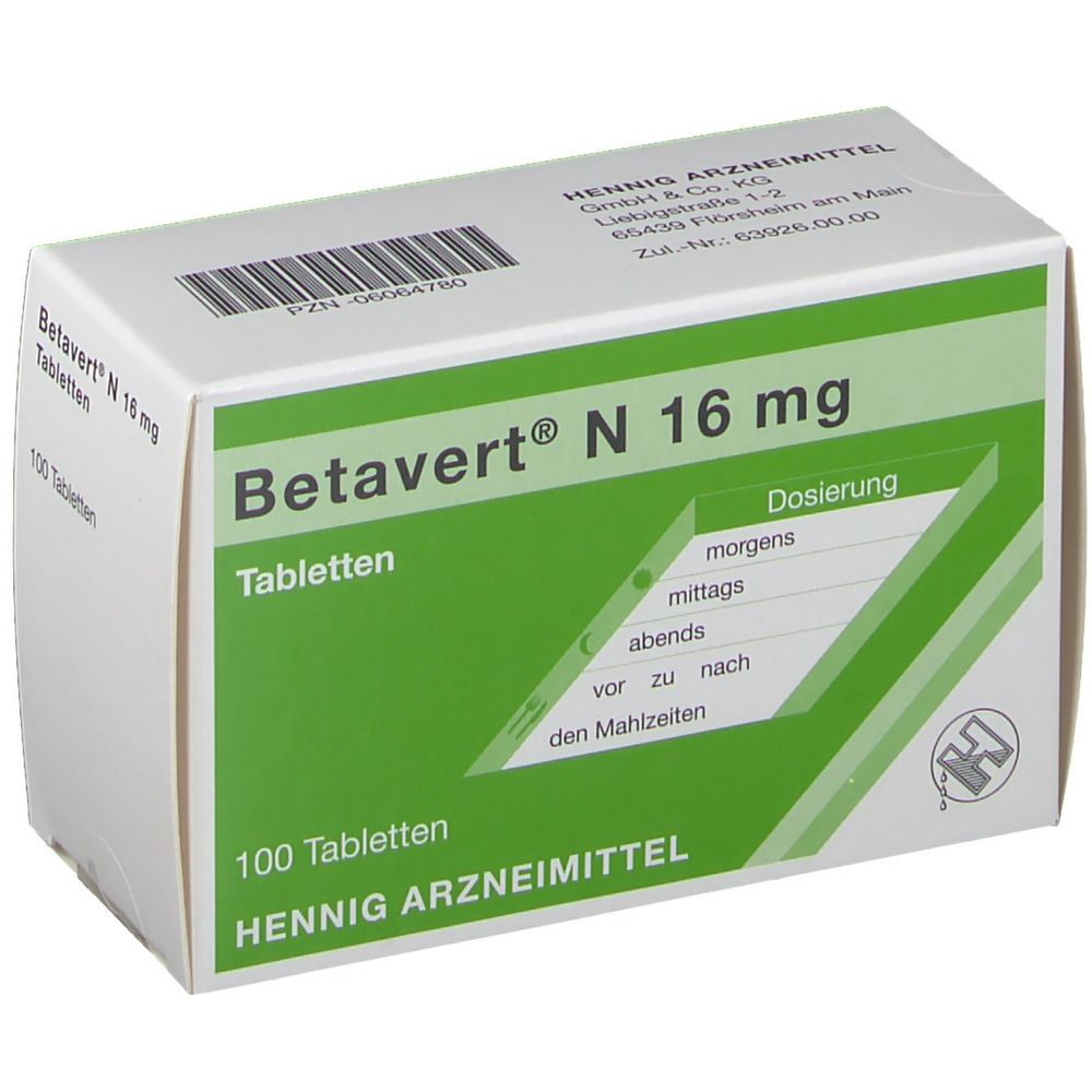 Betavert® N 16 mg 100 St - shop-apotheke.com