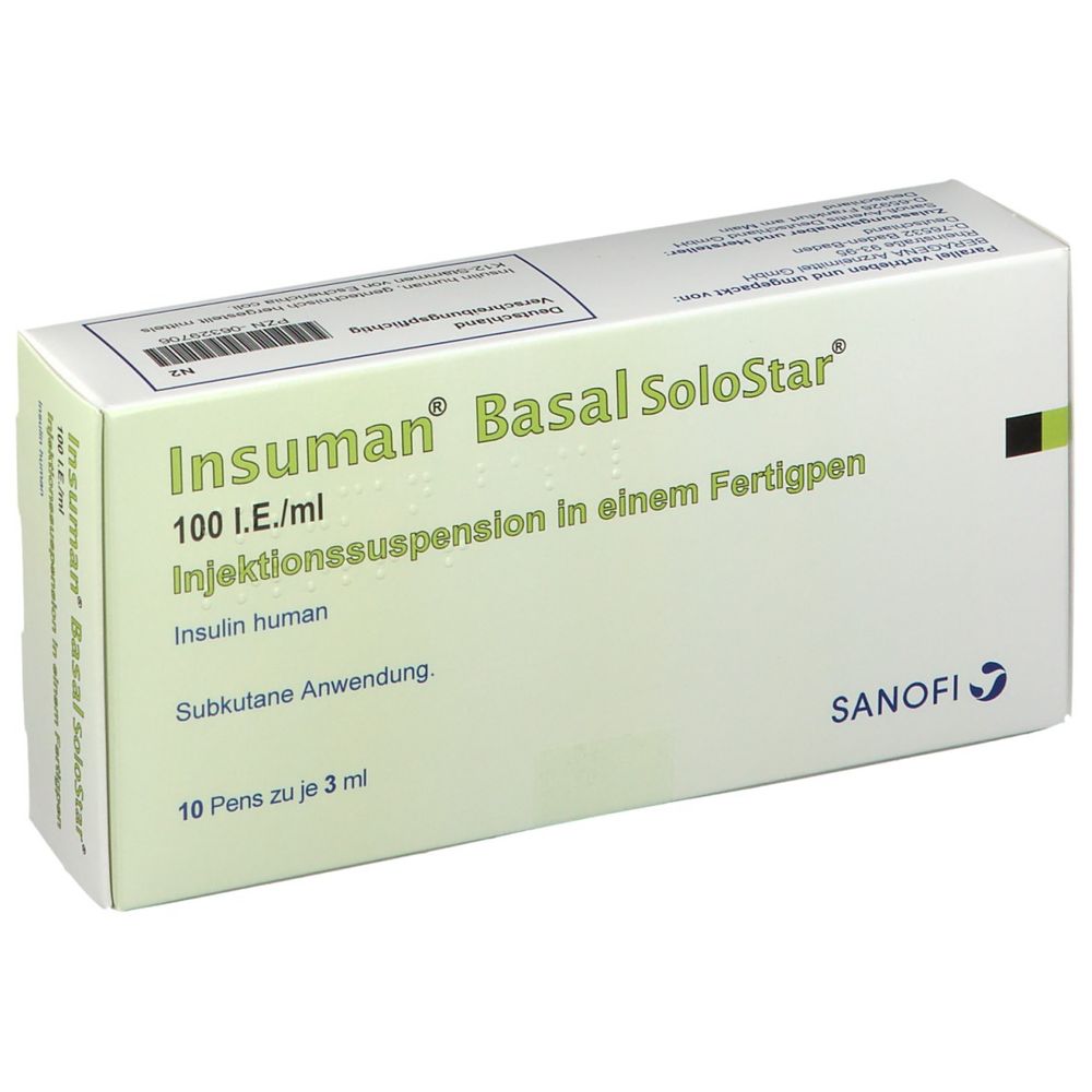 Insuman Basal 100 I.E./ml SoloStar 10x3 ml - shop-apotheke.com