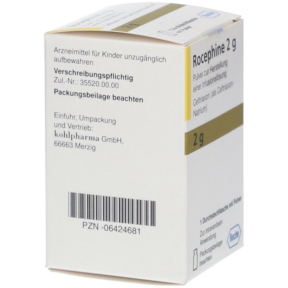Rocephin Zur Infusion 2 g 1 St - shop-apotheke.com