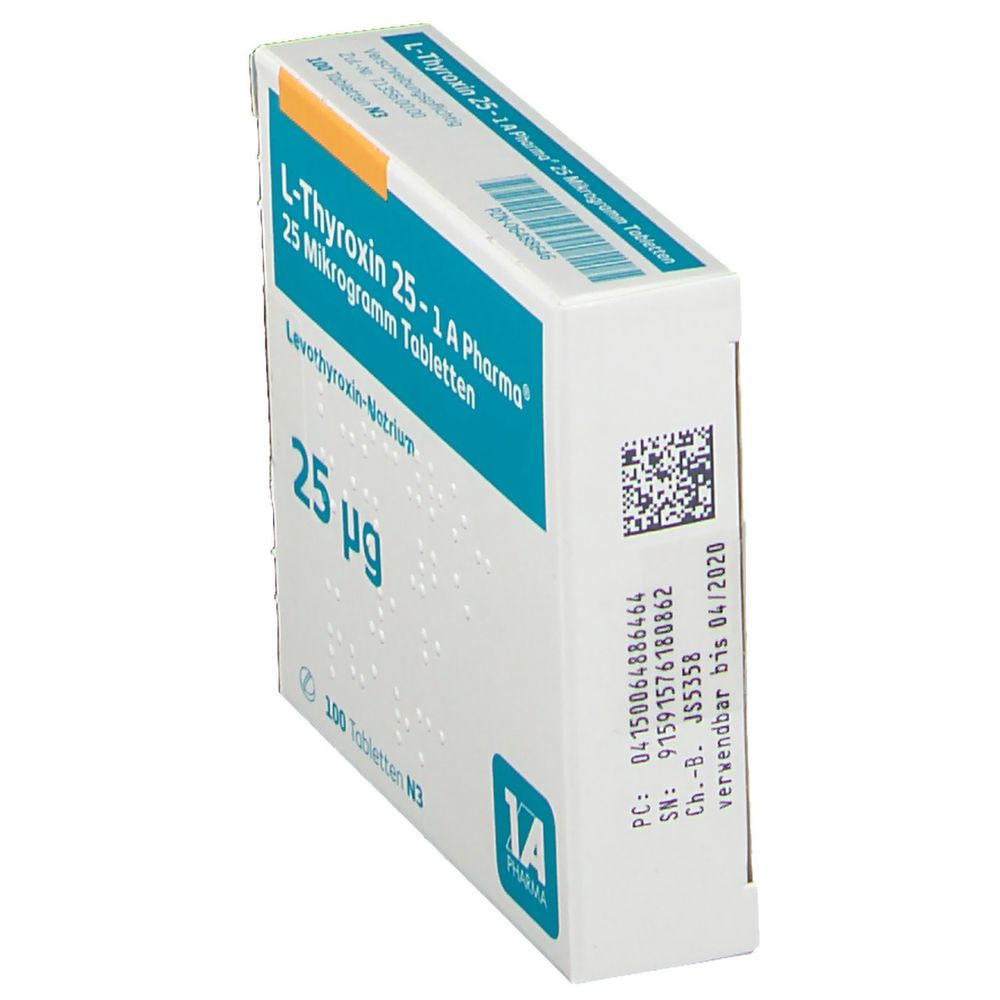 L-Thyroxin 25 - 1 A Pharma® 100 St - shop-apotheke.com
